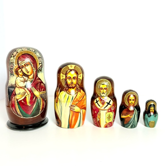 Hand Crafted | Accents | Vintage Hand Painted Signed Russian Nesting ...
